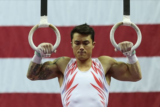 Gymnast Sean Melton Competes During Day Editorial Stock Photo - Stock ...