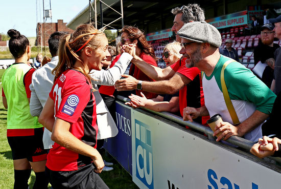 Lewes Players Meet Fans After Match Editorial Stock Photo - Stock Image ...