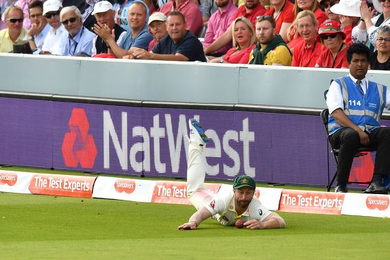 Australias Matthew Wade Dives Stop Boundary Editorial Stock Photo ...
