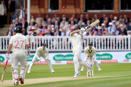 Englands Joe Denly Plays Bouncer Australias Editorial Stock Photo ...