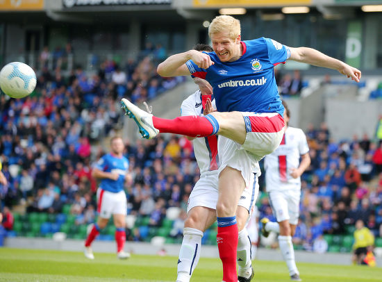Linfield Vs Coleraine Linfields Ryan Mcgivern Editorial Stock Photo ...