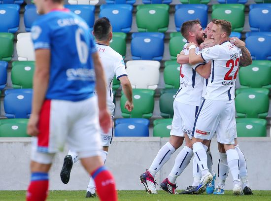 Linfield Vs Coleraine Coleraine Celebrate After Editorial Stock Photo ...