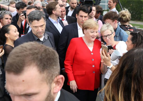 German Chancellor Angela Merkel 3r Poses Editorial Stock Photo - Stock ...