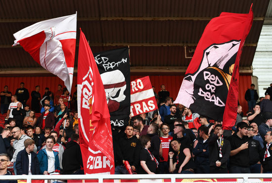 Middlesbrough Fans Flying Their Flags Support Editorial Stock Photo ...