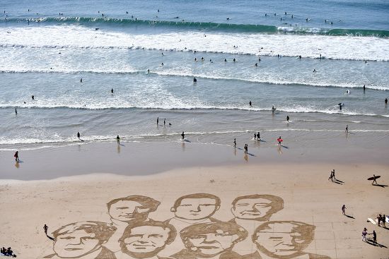 Sand Art Performance By French Artist Editorial Stock Photo - Stock ...