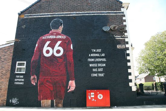 Liverpool Defender Trent Alexanderarnold 66 Mural Editorial Stock Photo ...