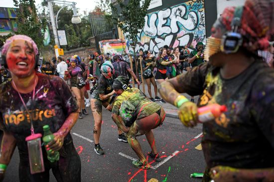 Revellers Enjoy Jouvert Paint Fight That Editorial Stock Photo - Stock ...
