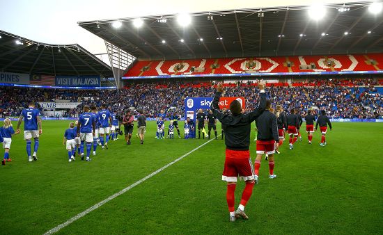 Teams Walk Out Before Kick Off Editorial Stock Photo - Stock Image ...