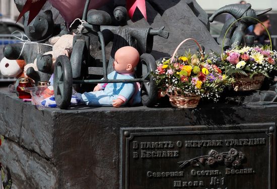 Toys Flowers Lay On Monument Beslan Editorial Stock Photo - Stock Image ...
