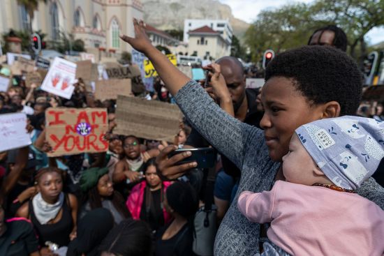 Baby Held Amongst Tens Thousands Protesting Editorial Stock Photo ...