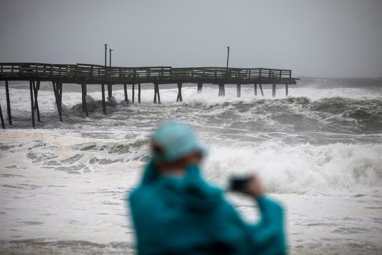 Waves Atlantic Ocean Destroyed Far End Editorial Stock Photo - Stock ...