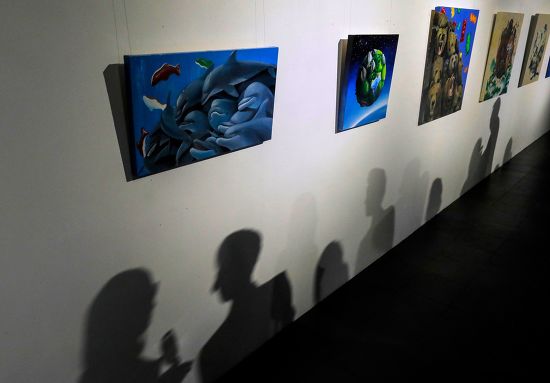 Paintings Italian Artist Stefano Gentile On Editorial Stock Photo ...