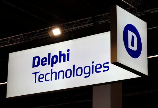 Logo Delphi Technologies On Display International Editorial Stock Photo ...