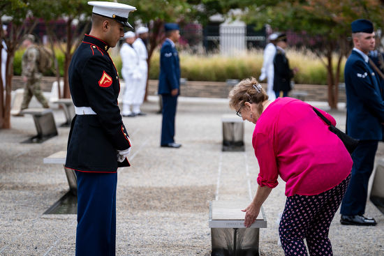 Mourner Touches Name Patricia E Mickley Editorial Stock Photo - Stock ...