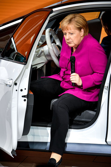 German Chancellor Angela Merkel Gets Out Editorial Stock Photo - Stock ...