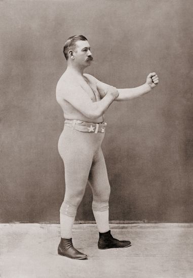 John Lawrence Sullivan Bareknuckle Champion Boxing Editorial Stock ...