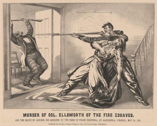 Death Colonel Elmer Ellsworth First Union Editorial Stock Photo - Stock ...