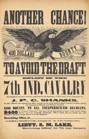 Us Civil War Recruiting Poster 7th Editorial Stock Photo - Stock Image ...