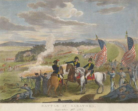 American Revolution Saratoga Campaign First Battle Editorial Stock ...