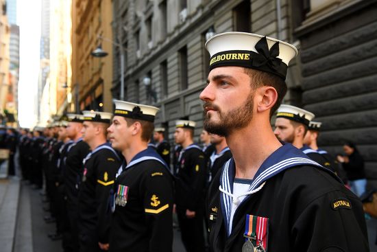 Royal Australian Navy Officers Sailors Hmas Editorial Stock Photo ...