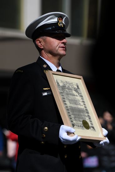 Royal Australian Navy Officers Sailors Hmas Editorial Stock Photo ...