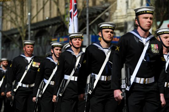 Royal Australian Navy Officers Sailors Hmas Editorial Stock Photo ...