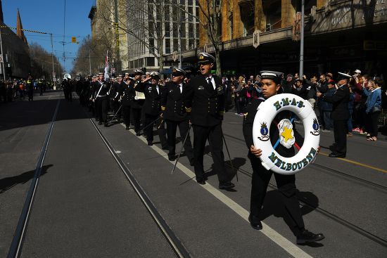 Royal Australian Navy Officers Sailors Hmas Editorial Stock Photo ...