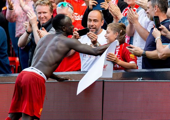 Liverpools Sadio Mane Gives Young Fan Editorial Stock Photo - Stock ...