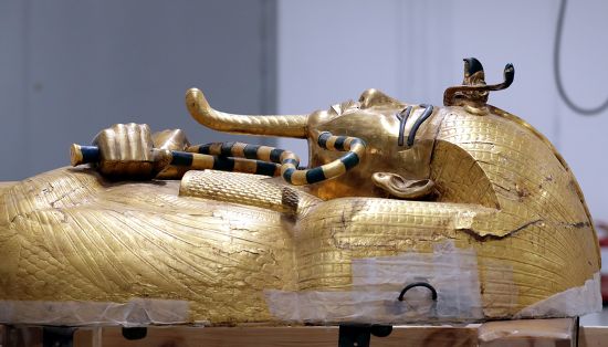 Gilded Lid Coffin Ancient Egyptian Pharaoh Editorial Stock Photo ...