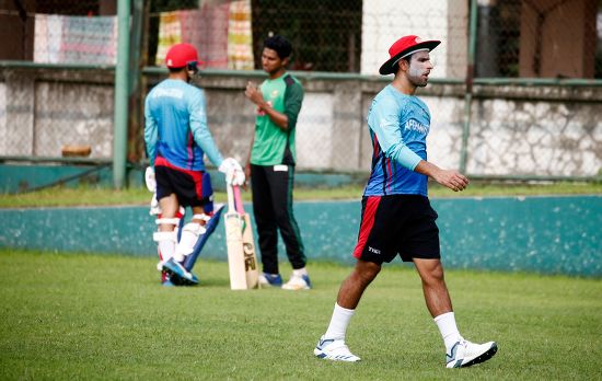 Afghanistan Cricket Players During Practice Session Editorial Stock ...