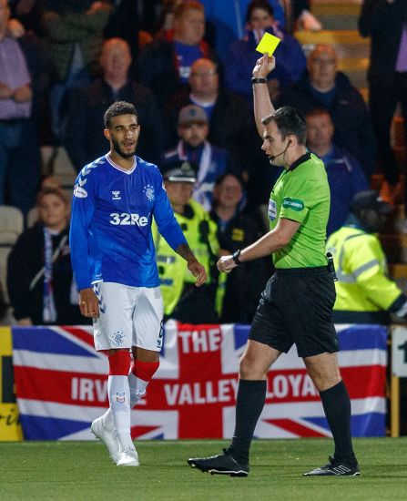 Referee Colin Steven Shows Yellow Card Editorial Stock Photo - Stock ...
