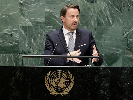 Prime Minister Luxembourg Xavier Bettel Speaks Editorial Stock Photo ...