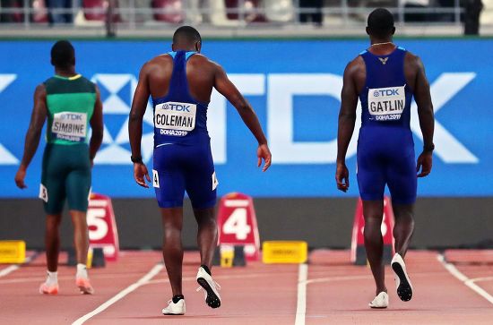Us Sprinters Christian Coleman C Justin Editorial Stock Photo - Stock ...