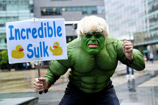 Protester Dressed Incredible Sulk Media City Editorial Stock Photo ...