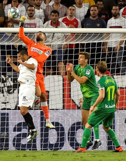 Real Sociedads Goalkeeper Moya Clears Ball Editorial Stock Photo ...
