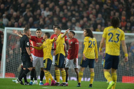 Arsenal Yellow Manchester United Red Players Editorial Stock Photo ...