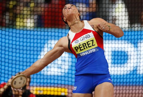 Yaime Perez Cuba Competes Womens Discus Editorial Stock Photo - Stock ...