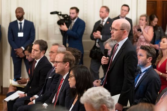 Reuters Reporter Jeff Mason Asks Question Editorial Stock Photo - Stock ...
