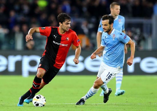 Clement Grenier Rennes Marco Parolo Lazio Editorial Stock Photo - Stock ...