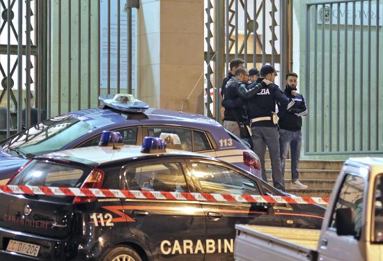 Policemen Secure Scene Where Two Police Editorial Stock Photo - Stock ...