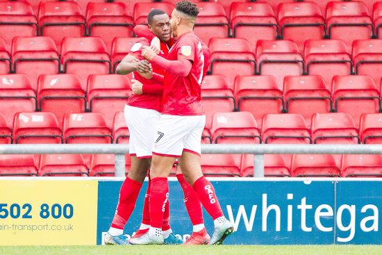 Crewe Alexandra Forward Chuma Anene Celebrate Editorial Stock Photo ...