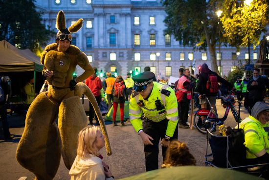 Extinction Rebellion Activists Dress Kangaroos Roadblock Editorial ...