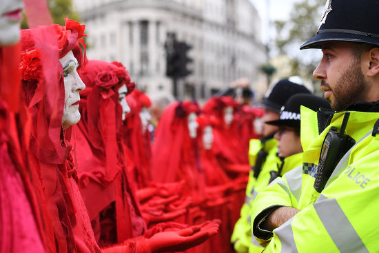 Red Brigade Protesters Trafalgar Square Editorial Stock Photo - Stock ...