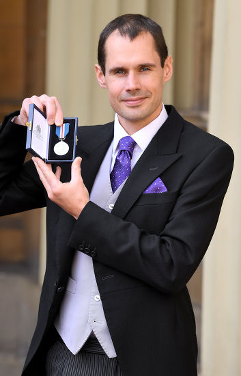 Christopher Jewell Holding Queens Gallantry Medal Editorial Stock Photo ...