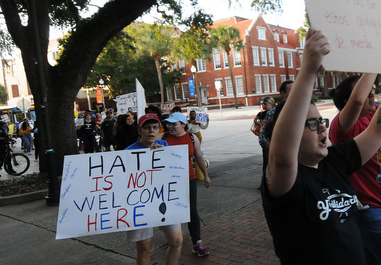 Protesters March Placards Before Speech By Editorial Stock Photo ...