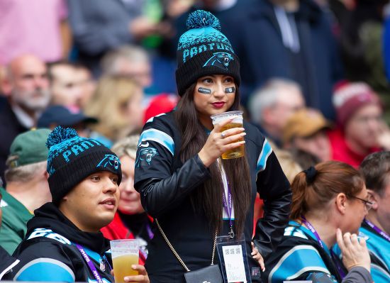 Carolina Panthers Fans Enjoy Beer During Editorial Stock Photo - Stock ...