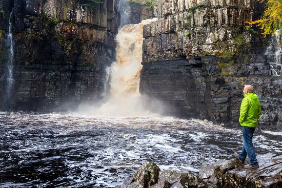 Water Thunders Over High Force Waterfalls Editorial Stock Photo - Stock ...