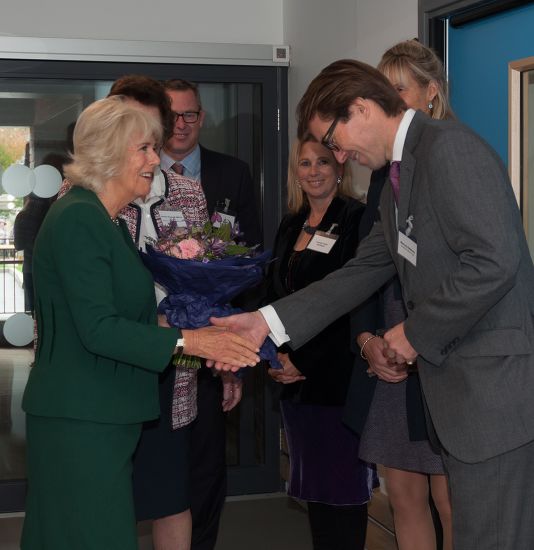 Camilla Duchess Cornwall Meets Marcus Hanbury Editorial Stock Photo ...