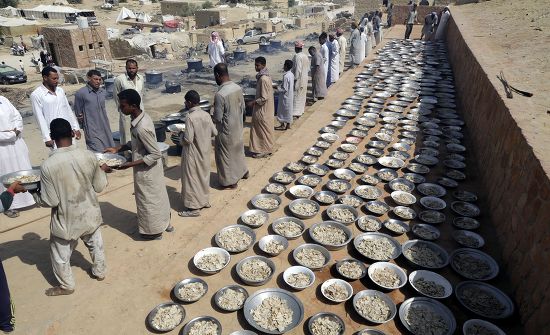 Siwan People Distribute Plates During First Editorial Stock Photo ...