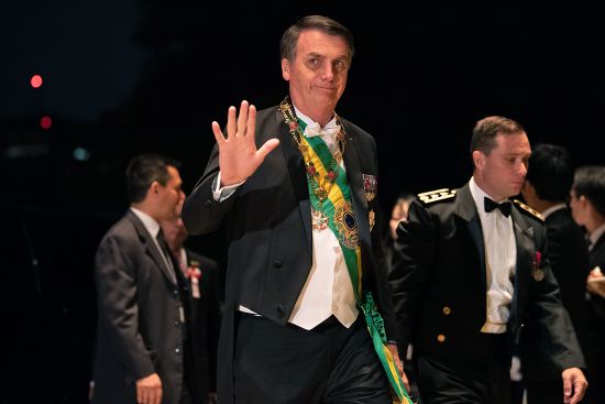 Brazils President Jair Bolsonaro C Arrives Editorial Stock Photo ...